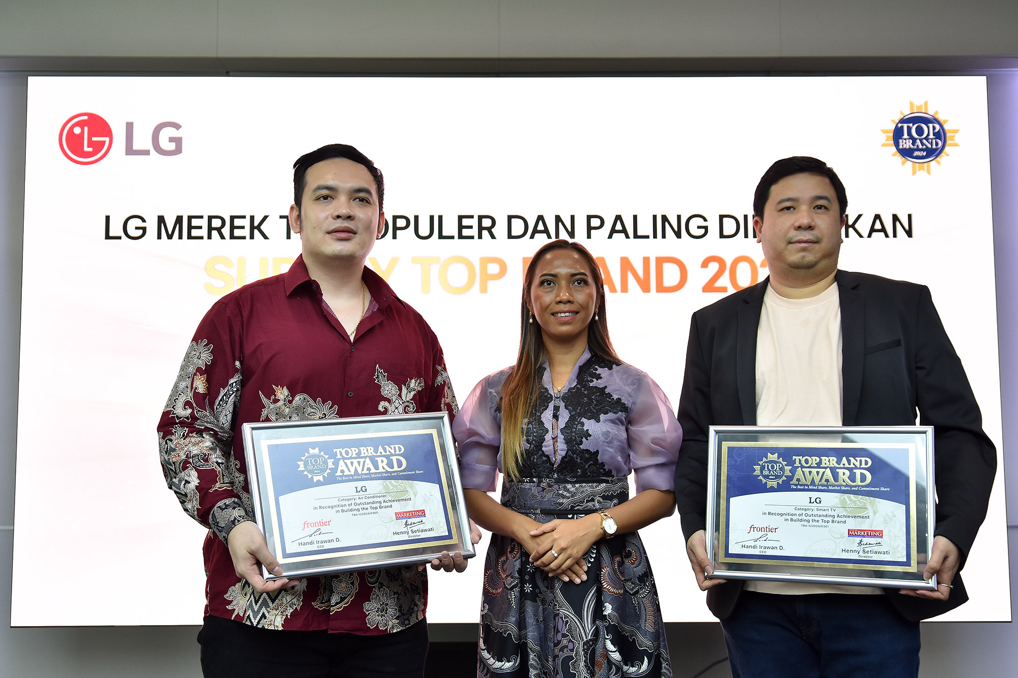 Keren, LG Jadi Merek Terpopuler Top Brand Award 2024